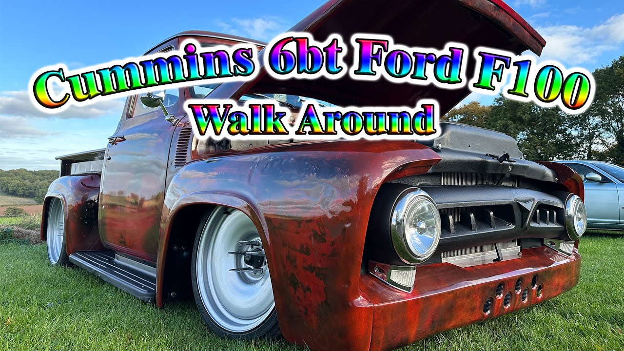 Rustypainted Cummin's Ford f100 Pickup Ratrod On Air Ride & Detroit ...
