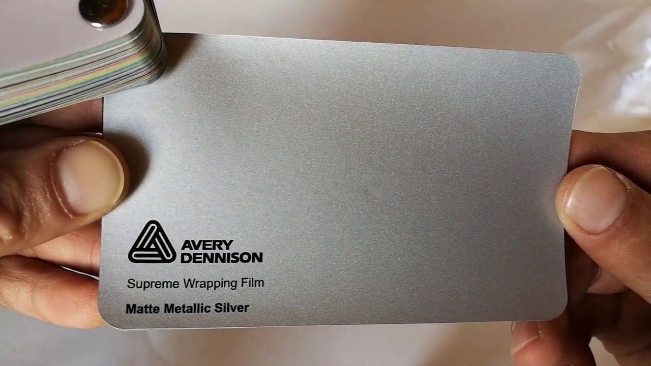 Avery Dennison Matte Metallic Silver film - YouTube