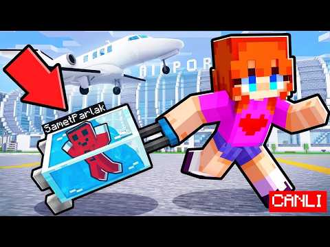 Minecraft'ta Tatlı Kızın Bavulunun İçine Minik Havuz Yaptım!! - Minecraft [ CANLI YAYIN ]
