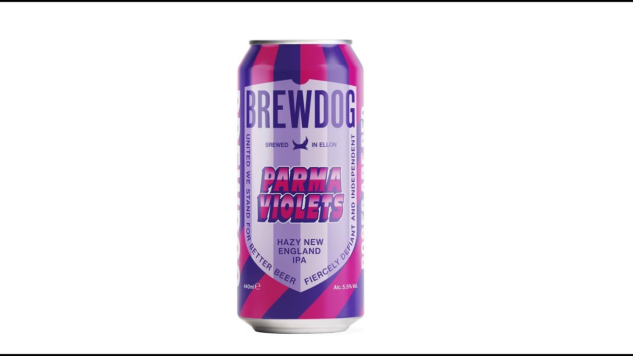 Brewdog Parma Violet Hazy New England Ipa 5.5% ABV full beer review ...