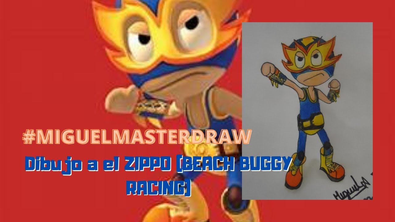 Dibujo a el ¨ZIPPO¨. (BEACH BUGGY RACING) - YouTube