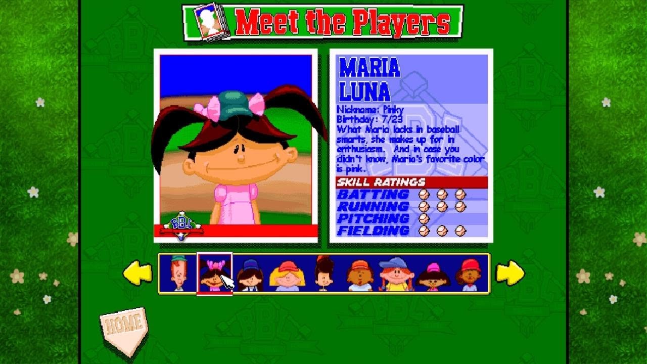 Backyard Baseball '97 Maria Luna Theme