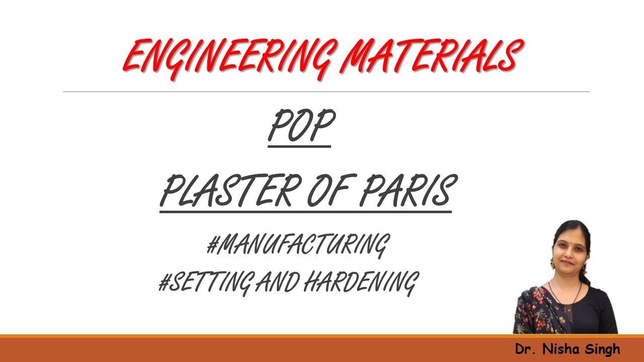 POP || PLASTER OF PARIS || MANUFACTURING || SETTING & HARDENING || By ...