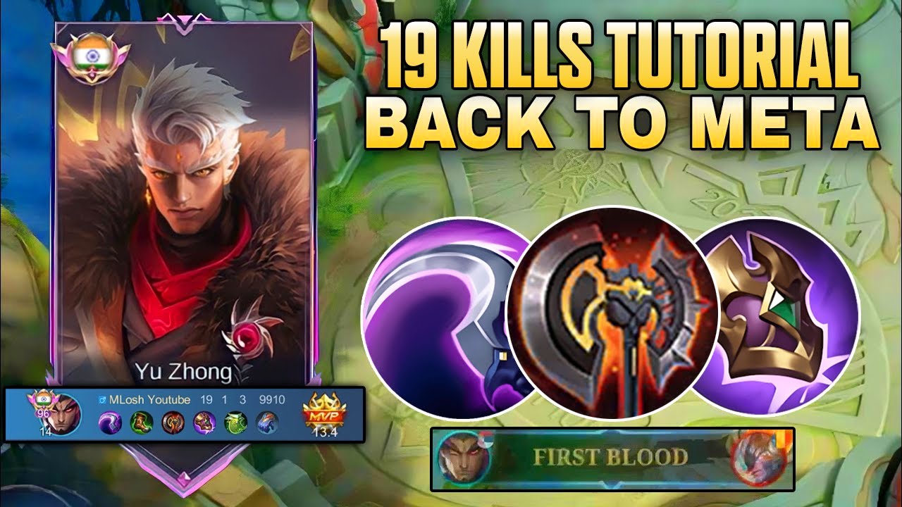 MY YUZHONG MOST DOMINATED GAMEPLAY WITH 19 KILLS TUTORIAL ON YUZHONG-MLBB - YouTube