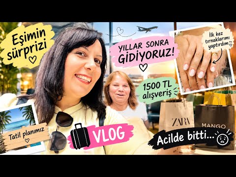 YILLAR SONRA GİDİYORUZ🎉PROTEZ TIRNAK YAPTIRDIM💅🏽1500₺ ALIŞVERİŞ🛍️GÜN ACİLDE BİTTİ⁉️