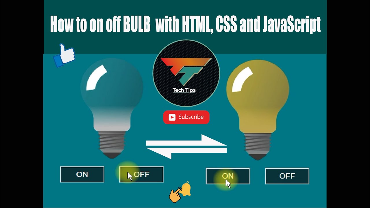 How We Make Bulb On Off Animation Using Html Css Javascript In 1126