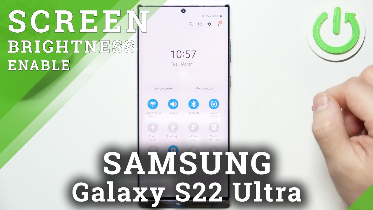 How to Change Display Brightness Level on Samsung Galaxy S22 Ultra ...