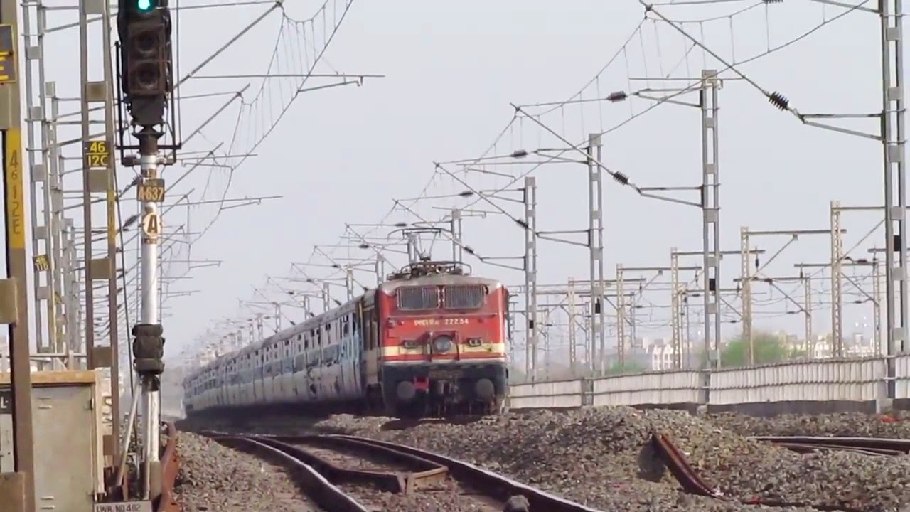 Rarely seen "Pawan Hans" with Jaipur Superfast Express...! - YouTube