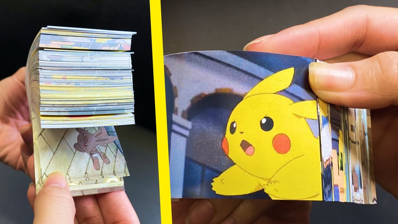 Pokemon Cartoon Flipbook | Pikachu vs. Scorbunny - YouTube