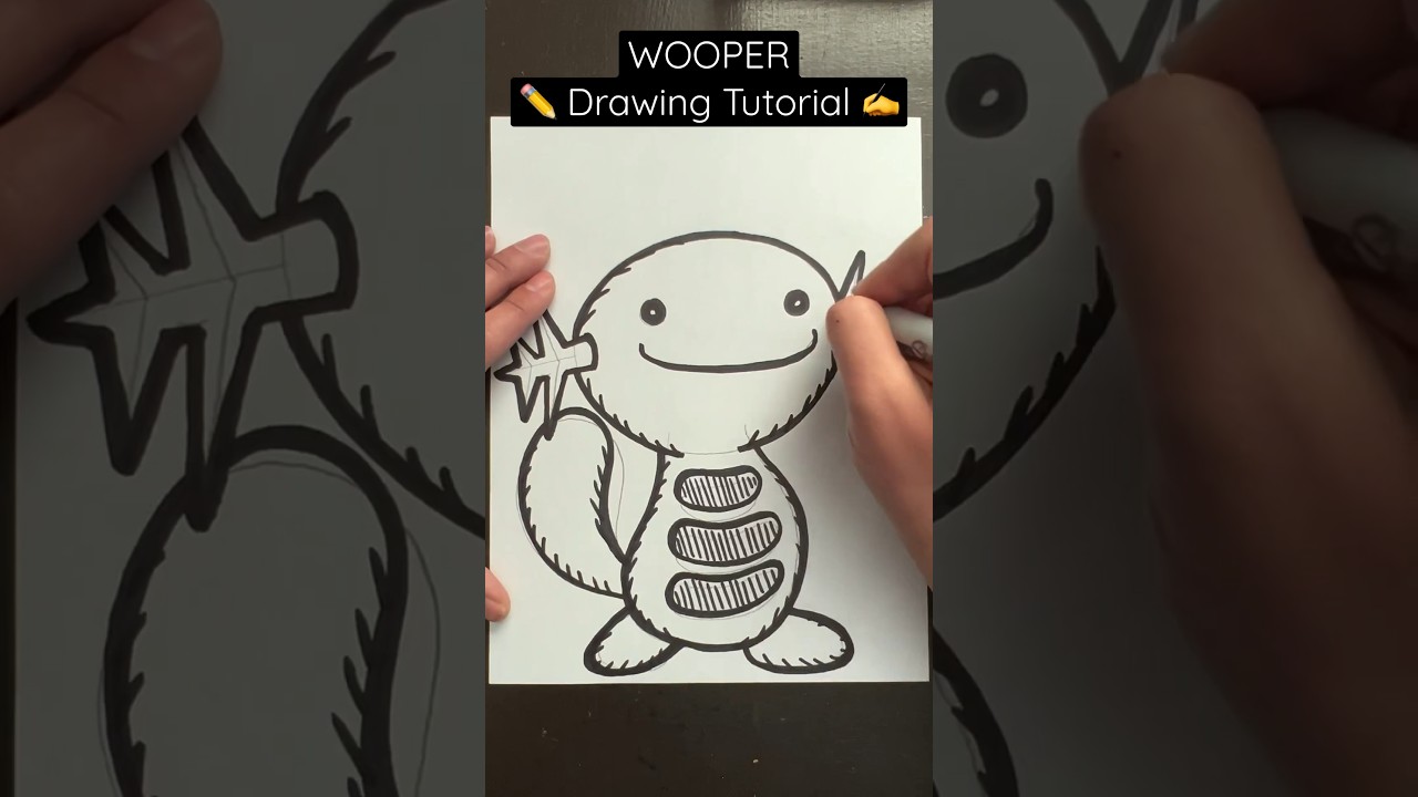 Everyone Can Draw! - WOOPER ️ Drawing Tutorial 😀 ️ #wooper #pokemon ...