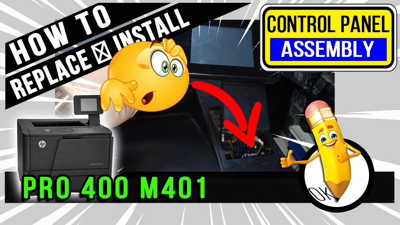 How to Fix Control Panel Assembly | Hp LaserJet Pro 400 M401dn - YouTube