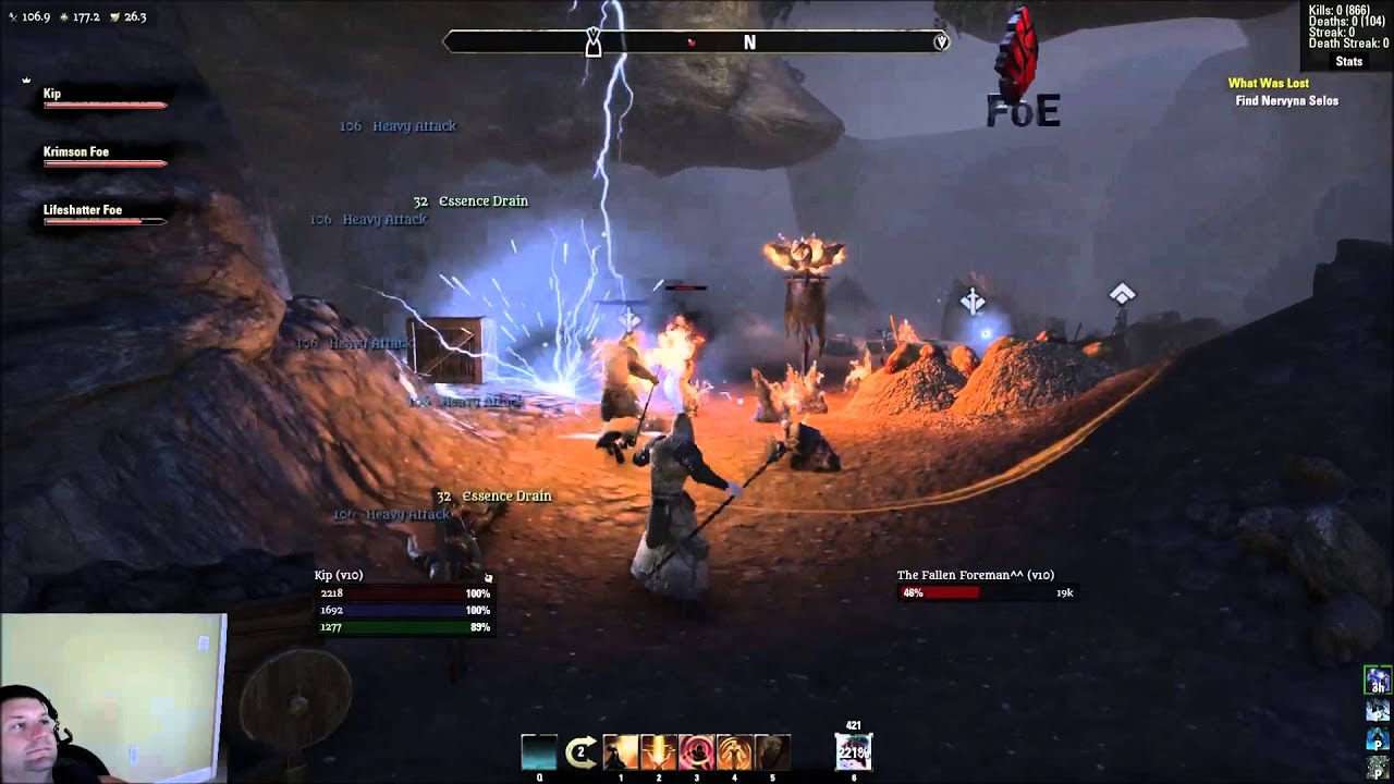 ESO Darkshade Caverns Boss 1 The Fallen Foreman - YouTube