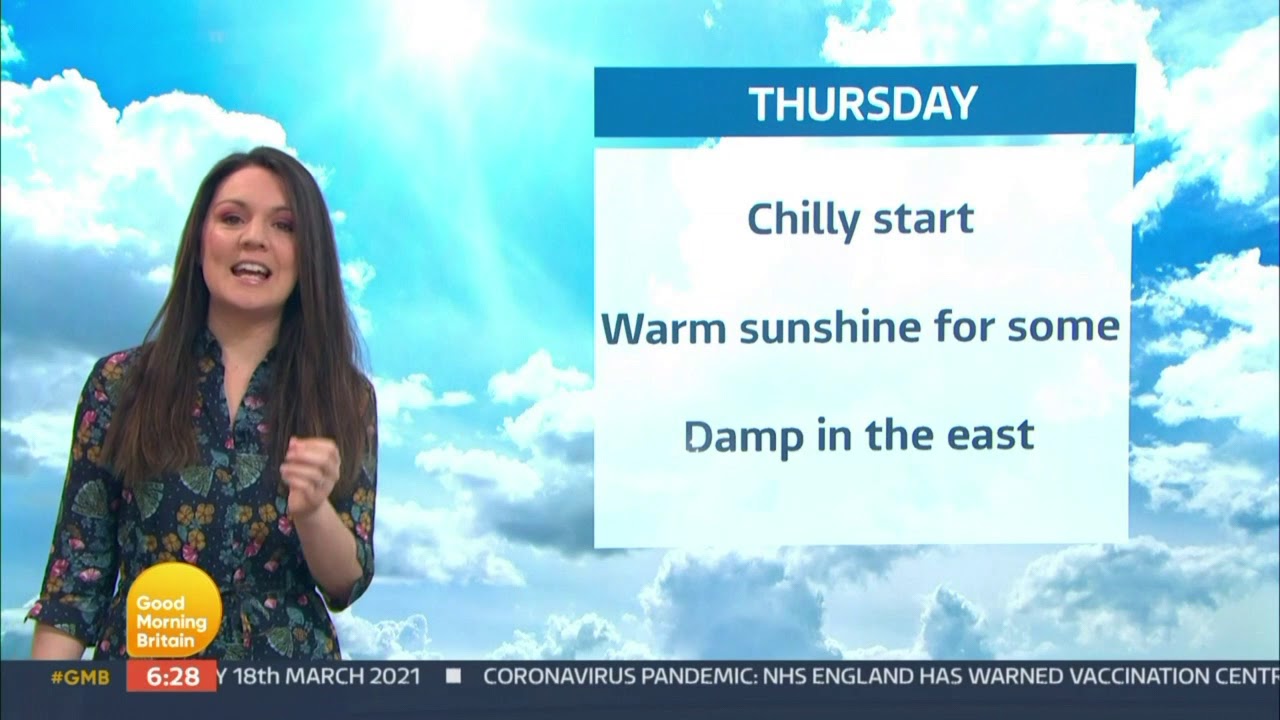 Laura Tobin - Good Morning Britain Weather 18th March 2021 - YouTube