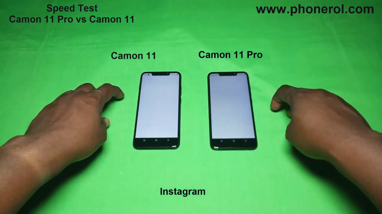 Camon 11 Pro et Camon 11 - Speed Test - YouTube