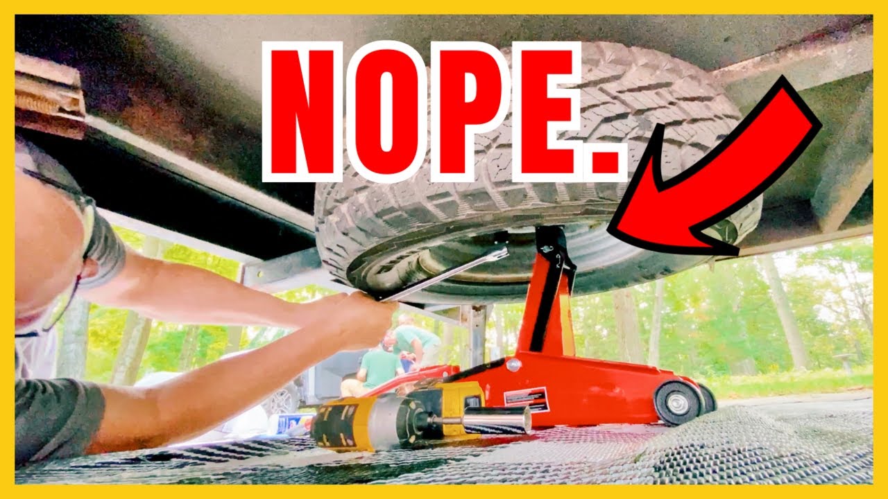BEWARE of THIS RV Spare Tire Under Frame Mount PROBLEM! - YouTube