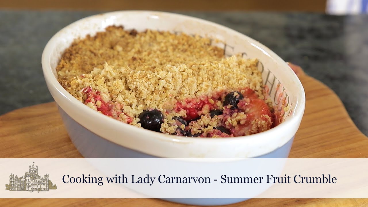 Cooking with Lady Carnarvon - Homemade Fruit Crumble - YouTube