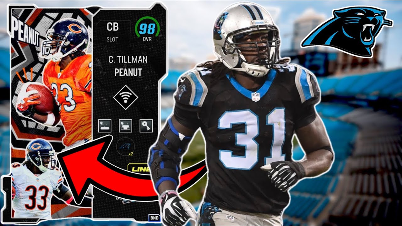 98 Charles “Peanut” Tillman is a BALL HAWK on the Panthers Theme Team ...