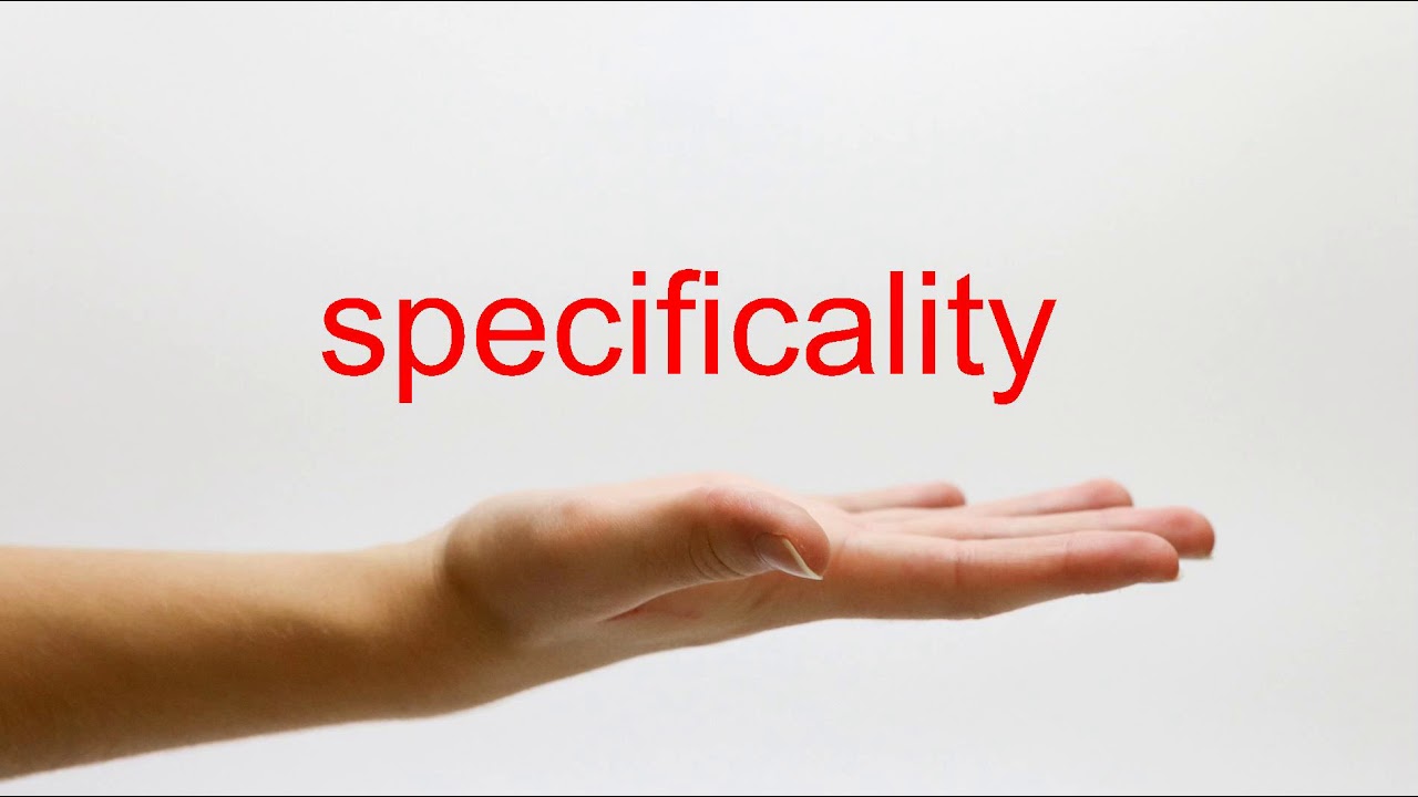 How to Pronounce specificality - American English - YouTube