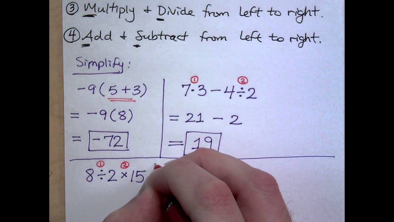 Prealgebra - Part 25 (Order of Operations) - YouTube