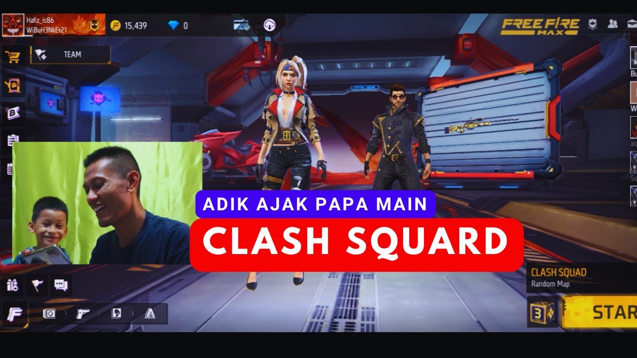 ADIK MARAH PAPA TAK TOLONG DALAM GAME CLASH SQUARD - YouTube