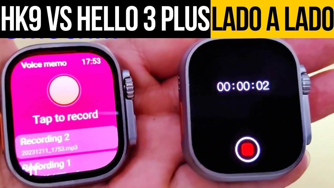 SMARTWATCH HK9 ULTRA 2 vs HELLO WATCH 3 PLUS - COMPARATIVO DE ALGUNS ...
