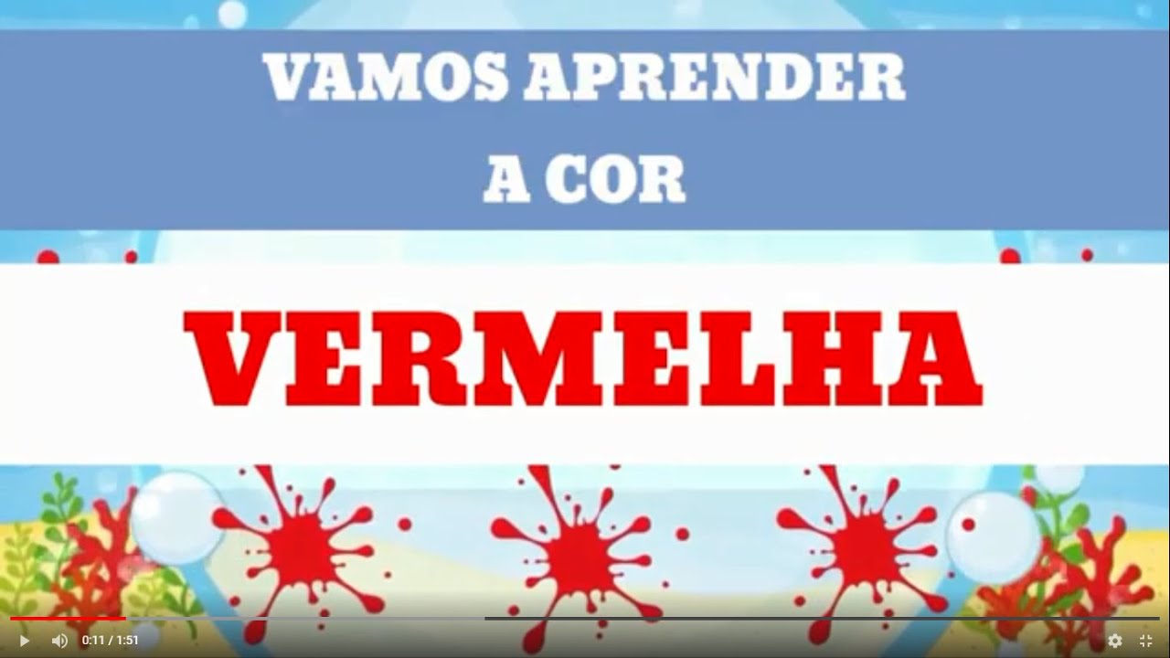 Aprendendo a Cor Vermelha - YouTube