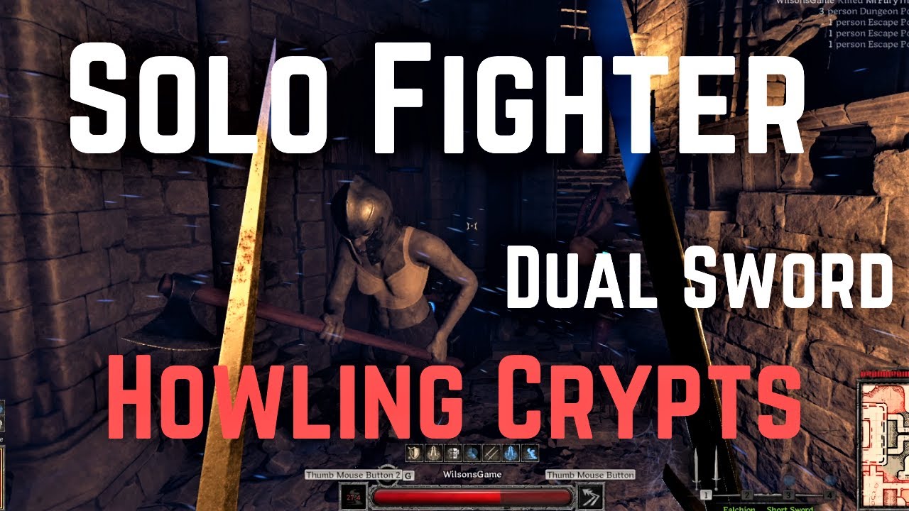 Surviving Howling Crypts | Solo Fighter | Dark and Darker - YouTube