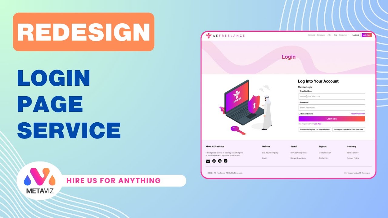 Redesigned Login Page Service | Get an attractive, custom login page ...