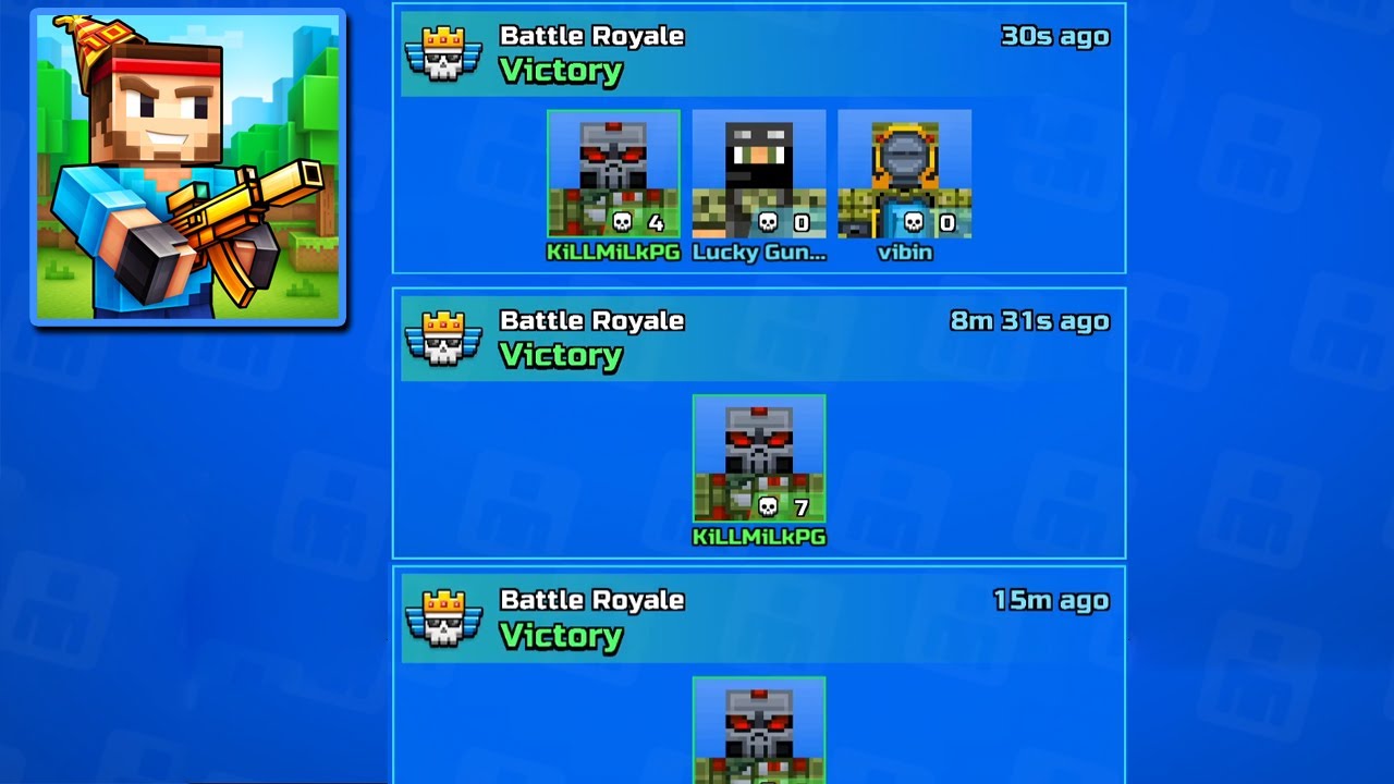 New Life and History Battle in Battle Royale, Pixel Gun 3D Online - YouTube