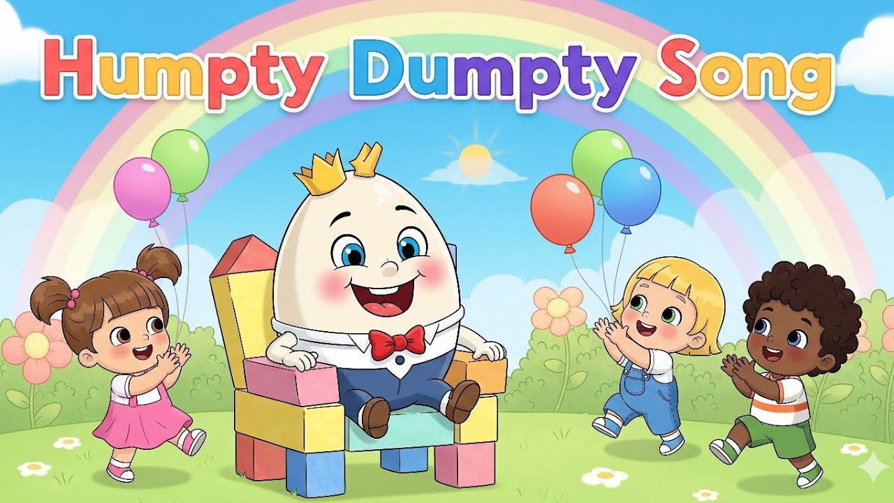 Humpty Dumpty Song 🥚 | Fun Nursery Rhyme for Kids | Baby Learning Songs ...