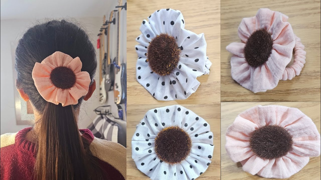 DIY FLOWER SCRUNCHIES| EASY TUTORIAL HOW TO MAKE A SCRUNCHIES AT HOME🎀 ...