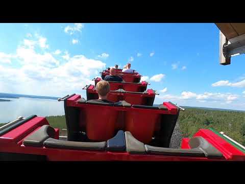 Wildfire Roller coaster Front seat on-Ride POV Kolmarden Sweden - YouTube