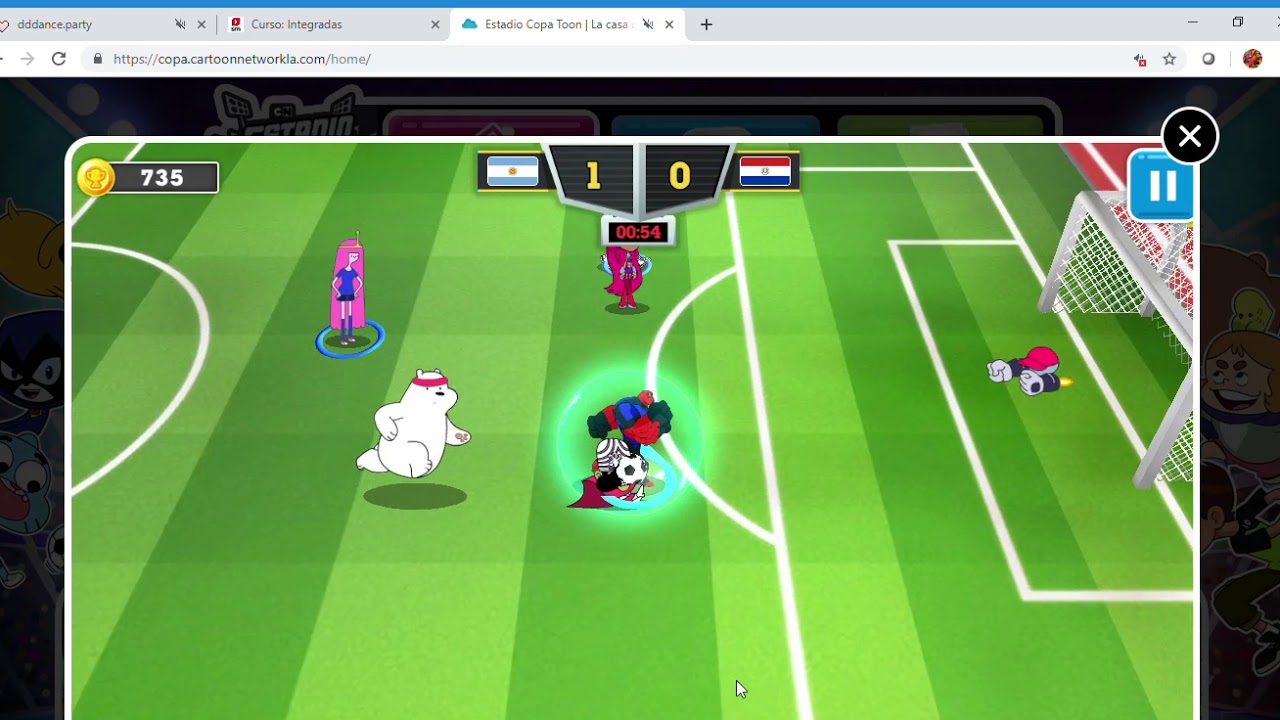 Estadio Copa Toon La casa del fútbol Cartoon Network Google Chrome 2019 ...
