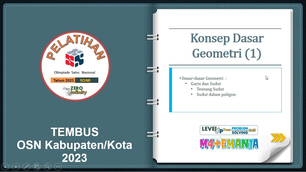 PEMBINAAN OSN SD 2023 : Materi Geometri SUDUT - YouTube