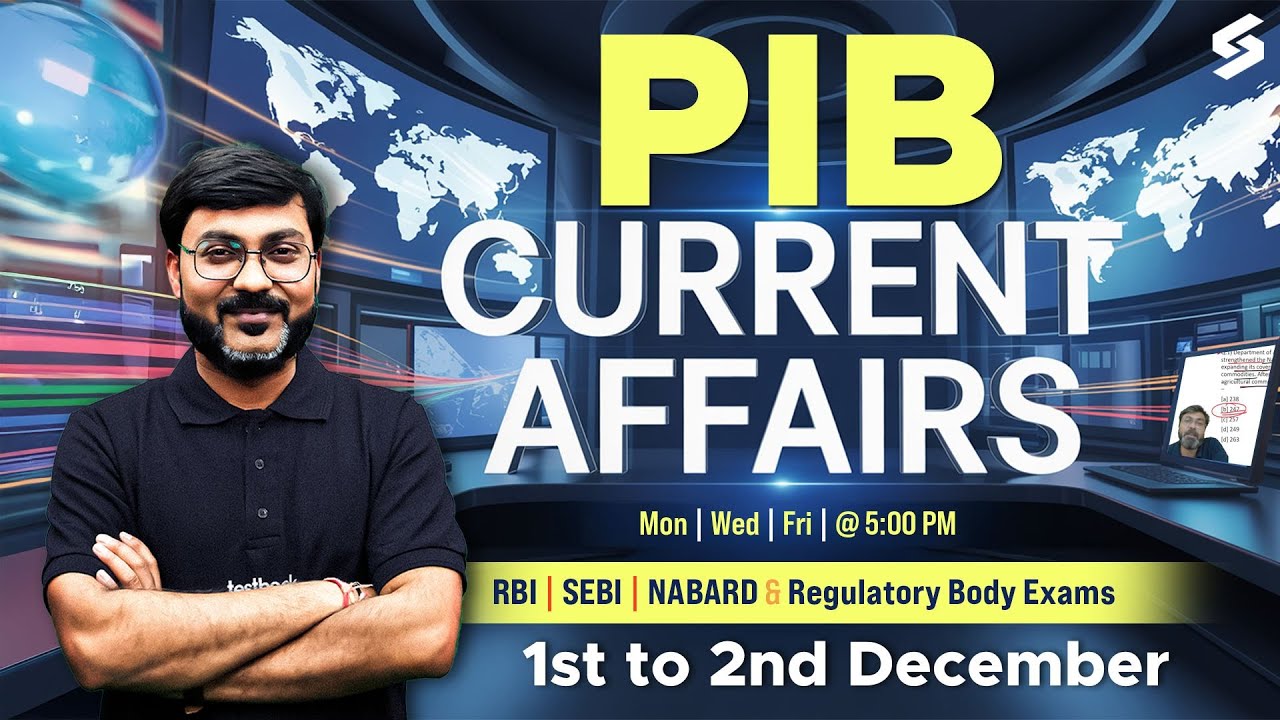 PIB Current Affairs | PIB Manish Sir | PIB for RBI, NABARD, SEBI Grade ...