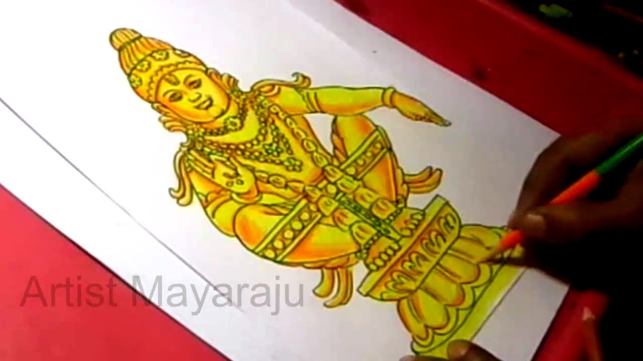 ayyappan drawing / ayyappa drawing / ayyappa swamy drawing / murugan ...