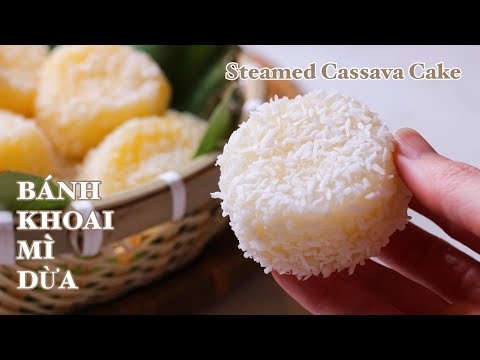 Bánh Khoai Mì Nhân Dừa - Món Bánh Dễ Làm - Mềm Dẻo Thơm Rất Ngon