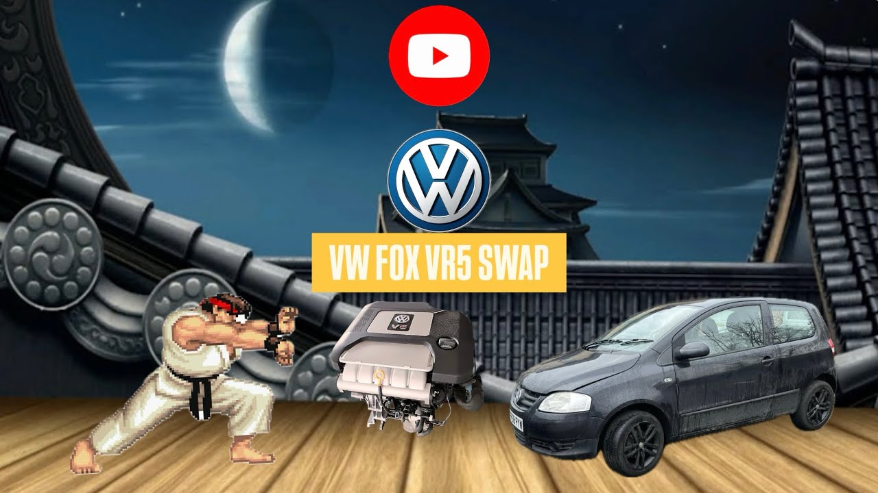 Vw fox vr5 ( engine fitted ) part 2 - YouTube