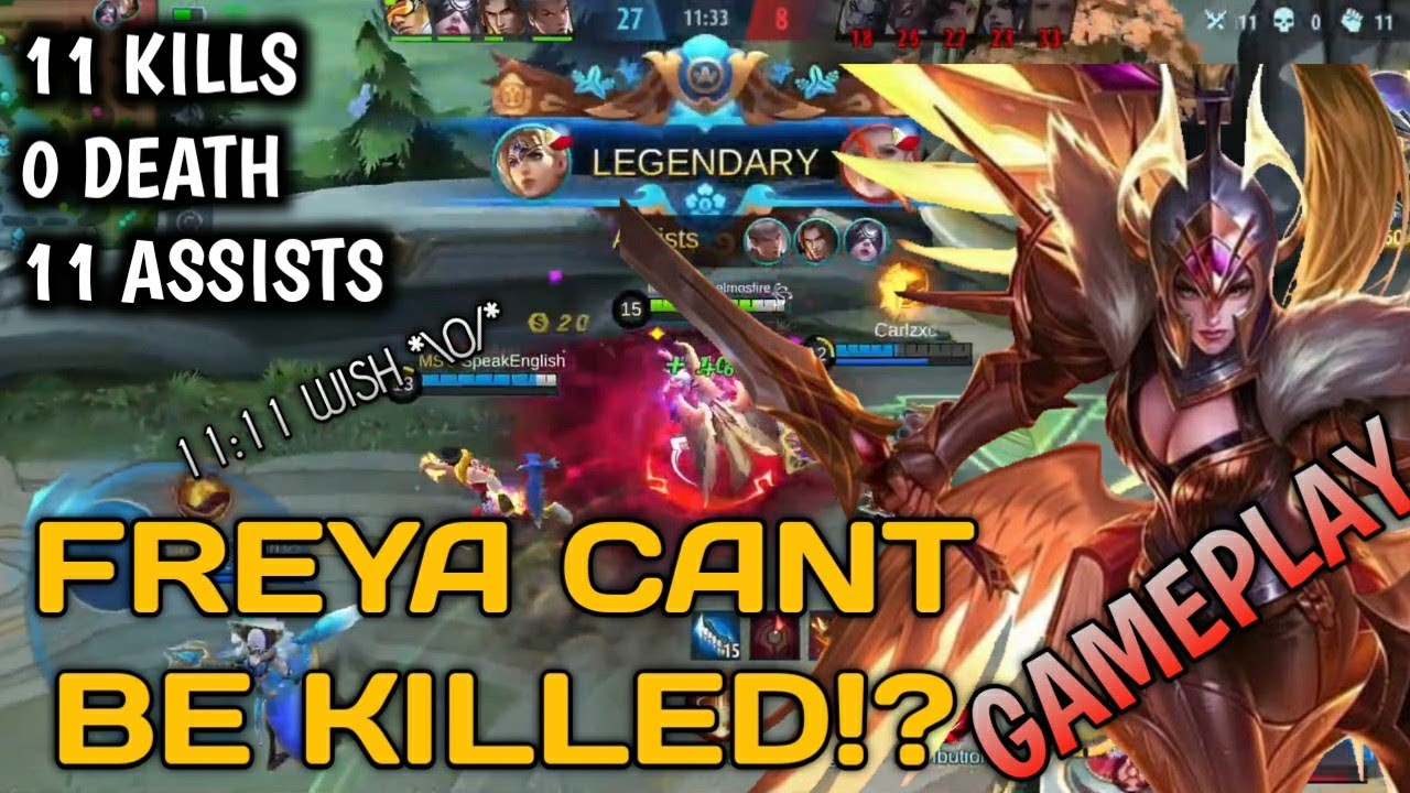 FREYA IS IMMORTAL WITHOUT IMMORTALITY ITEM!! FREYA BEST GAMEPLAY ...
