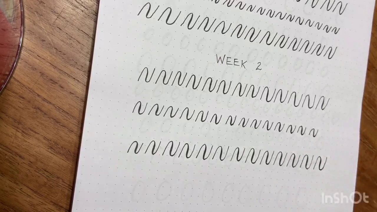 calligraphy- week 2- day 4 - YouTube