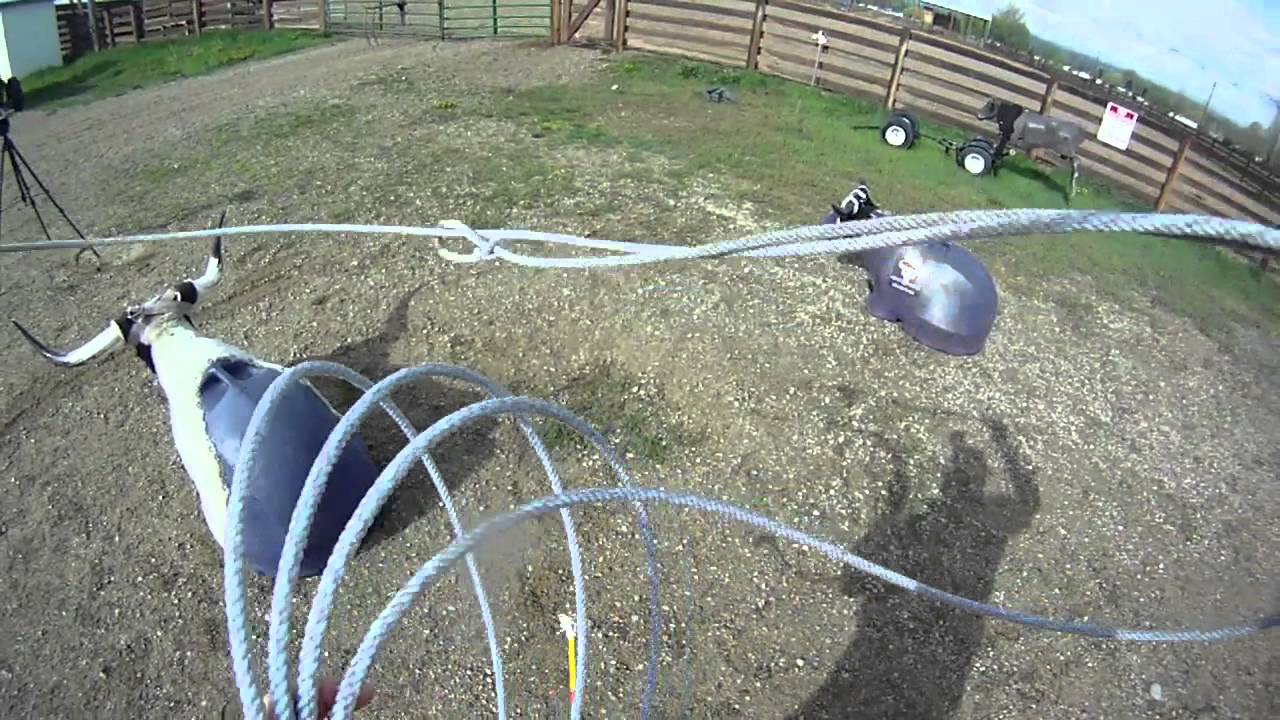 Learn to rope: Catching big horns - YouTube