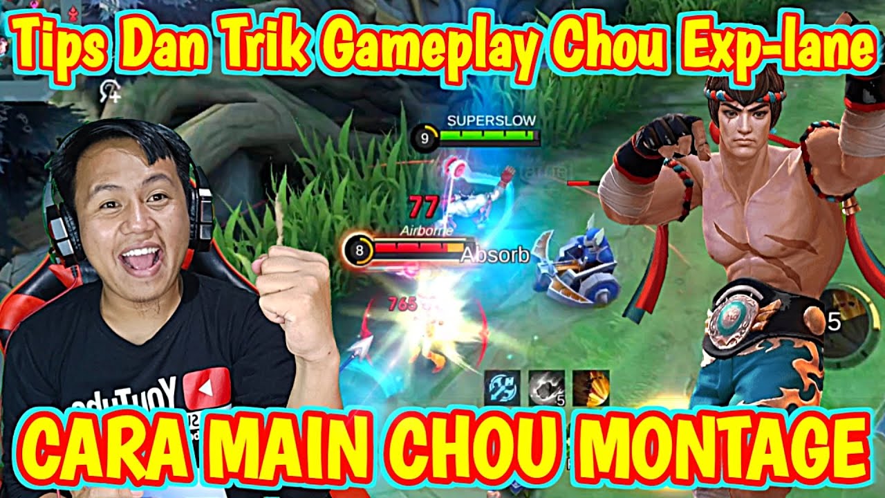 MONTAGE...!!! CARA MAIN CHOU EXP-LANE MOBILE LEGENDS 2024 - YouTube
