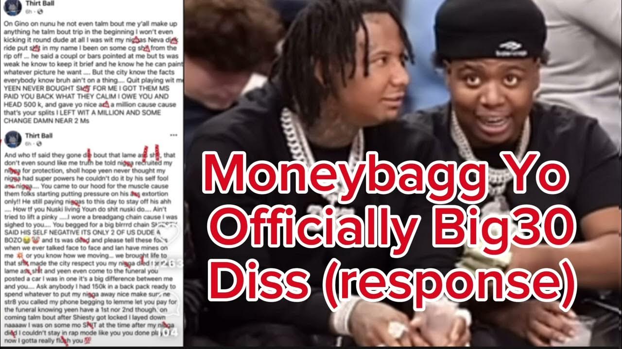 MONEYBAGG YO- Big30(official diss song)(response)#moneybaggyo #big30 #diss #disssong #memphis ...
