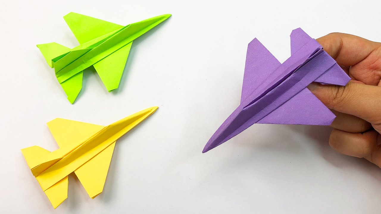 How to Make an F-16 Fighter Jet Origami Paper Craft | Easy Step-by-Step ...