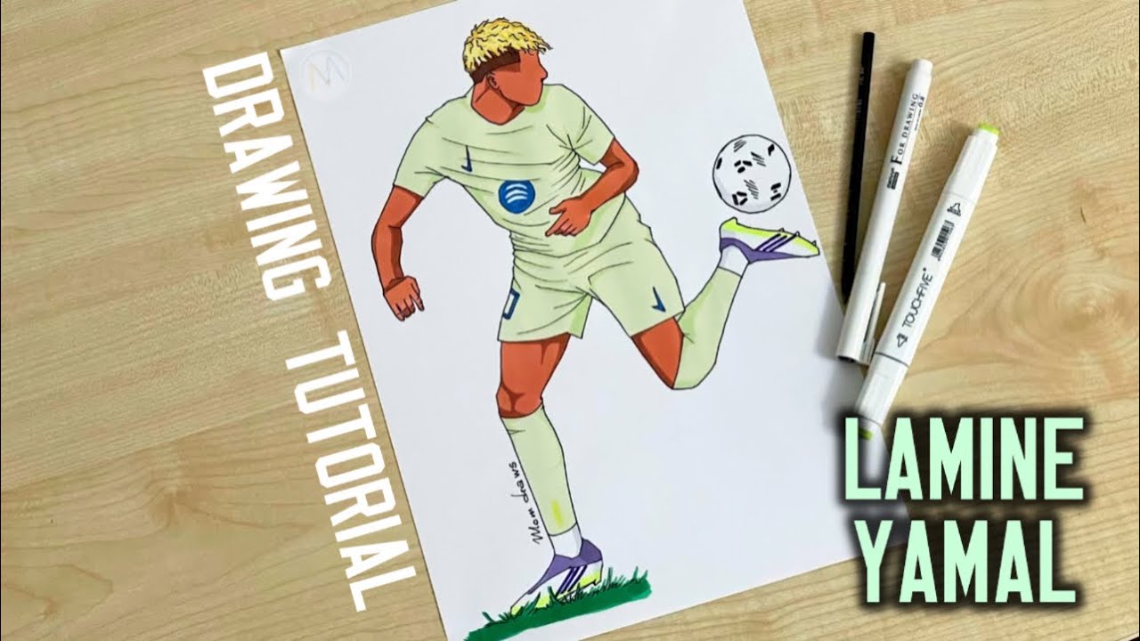 How to draw Lamine Yamal in FC Barcelona - YouTube