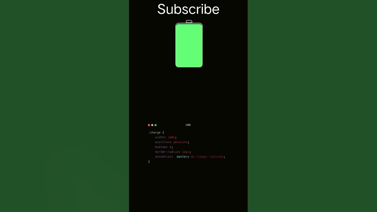 Css Battery Animation Creating Using Html Css Html Css Propaty Animation Javascript