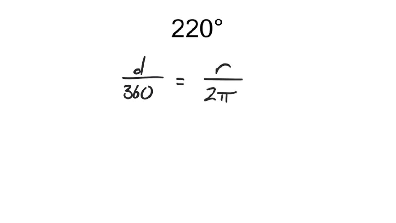 Example: Convert angle from degrees into radians - YouTube