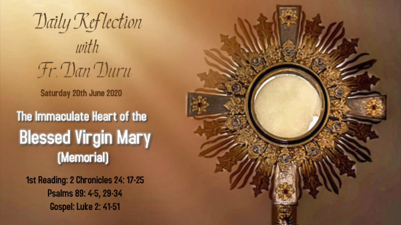 Daily Reflection With Fr. Dan Duru for Saturday 20th June 2020 - YouTube