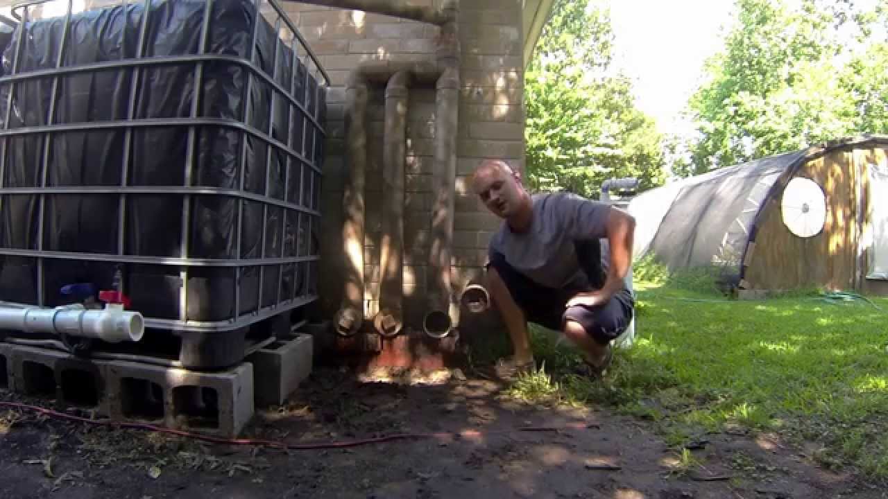 Step 4 - IBC Rainwater Harvesting System - First Flush Diverter - YouTube