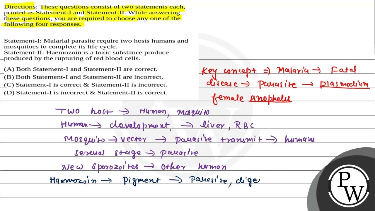 Directions: These questions consist of two statements each, printed as Statement-I and Statement ...
